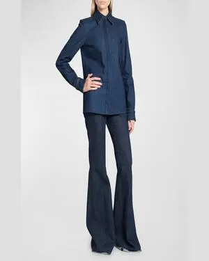 Gabriela Hearst - Cruz Denim Collared Shirt