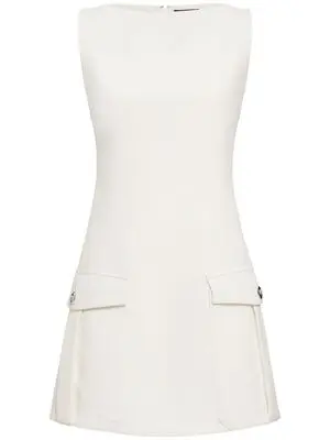 Versace VERSACE Double Stretch Viscose Crepe Mini Dress - White