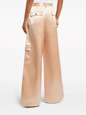 Staud Belted Satin Palazzo Pants