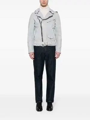 Yohji Yamamoto Belted Leather Biker Jacket