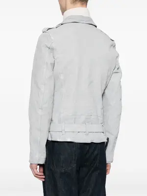 Yohji Yamamoto Belted Leather Biker Jacket