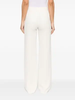 JOSEPH Pressed-crease Flared Trousers - White
