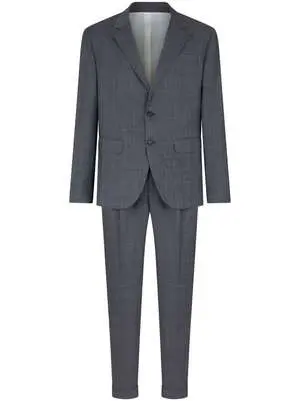 Dsquared2 Checked Single-breasted Wool Suit - Grey