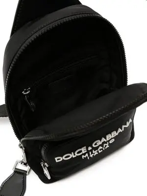 Dolce & Gabbana Logo Crossbody Backpack - Black
