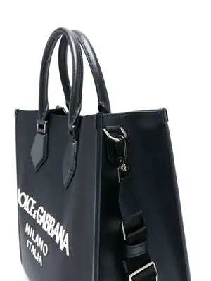 Dolce & Gabbana Logo-appliqué Tote Bag - Blue