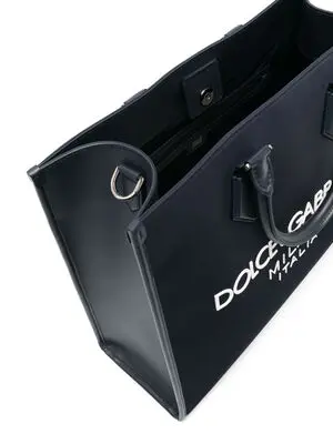 Dolce & Gabbana Logo-appliqué Tote Bag - Blue