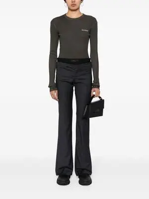HALFBOY Logo-waistband Flared Trousers