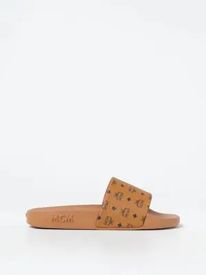 Mcm MCM Embossed Logo Slides Camel