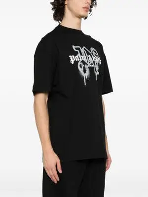 Palm Angels Los Angeles Monogram-print T-shirt - Black
