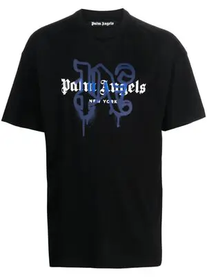 Palm Angels Monogram Print T-Shirts
