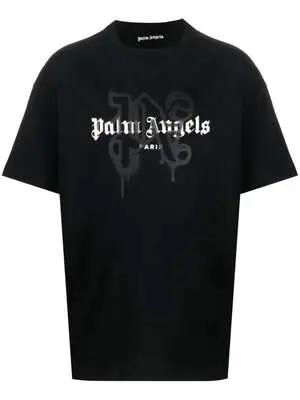 Palm Angels Paris Monogram-print T-shirt