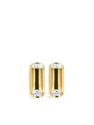 PRAGNELL 18kt Yellow Mini Eclipse Diamond Stud Earrings - Gold