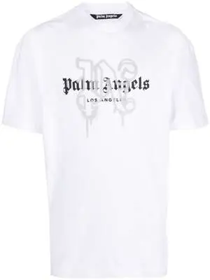 Palm Angels Los Angeles Monogram-print T-shirt - White