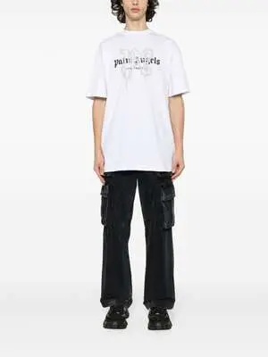 Palm Angels Los Angeles Monogram-print T-shirt - White