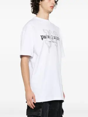 Palm Angels Los Angeles Monogram-print T-shirt - White