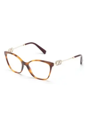 Valentino Garavani Vlogo Tortoiseshell Eyeglasses