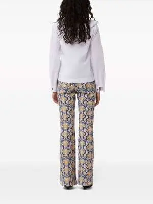GANNI Ruffle-collar Organic Cotton Blouse