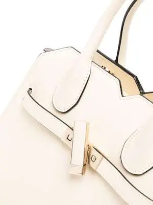 VALEXTRA Mini Milano Leather Tote Bag - White