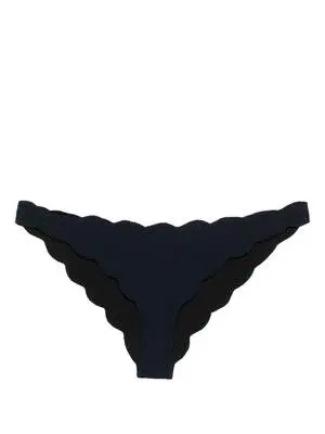 Marysia Antibes Scallop-edge Bikini Bottoms - Blue