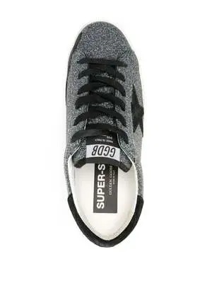 GOLDEN GOOSE Super-star Embellished Sneakers - Black
