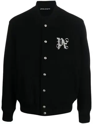 Palm Angels Monogram-embroidered Bomber Jacket