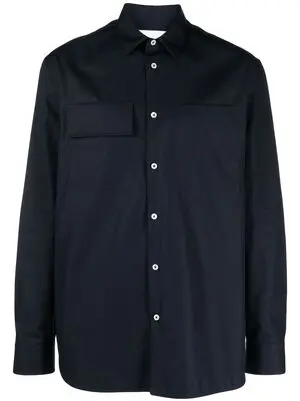 JIL SANDER Pointed-collar Organic Cotton Shirt
