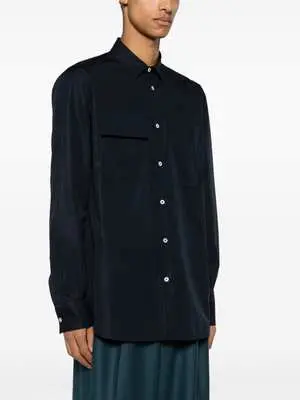 JIL SANDER Pointed-collar Organic Cotton Shirt