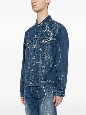 Yohji Yamamoto Paint-splatter Denim Jacket