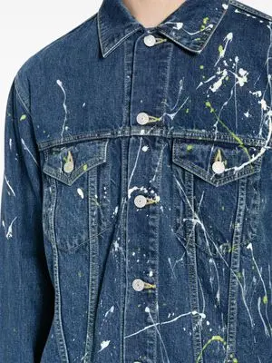 Yohji Yamamoto Paint-splatter Denim Jacket