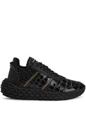 GIUSEPPE ZANOTTI Urchin Crocodile-effect Sneakers - Black
