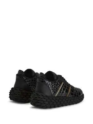GIUSEPPE ZANOTTI Urchin Crocodile-effect Sneakers - Black