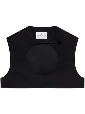 COURREGES Virgin Wool Cropped Top