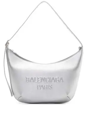 Balenciaga Mary-kate Leather Shoulder Bag - Silver
