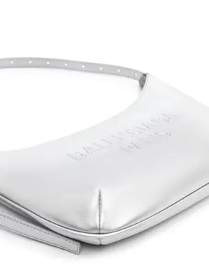 Balenciaga Mary-kate Leather Shoulder Bag - Silver