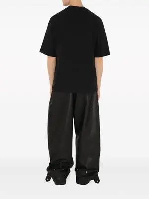 Burberry Equestrian Knight-patch Cotton T-shirt - Black