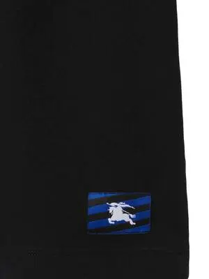 Burberry Equestrian Knight-patch Cotton T-shirt - Black