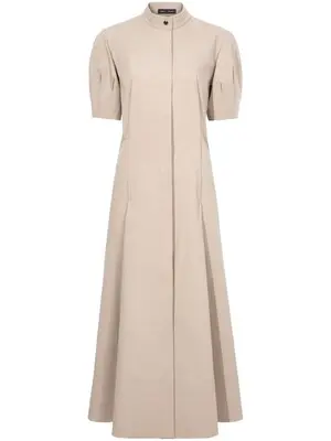 Proenza Schouler Tracey Buttoned Slits Midi Dress - Neutrals
