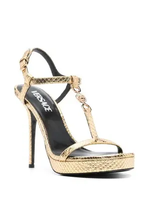 Versace Medusa '95 115mm Metallic Sandals