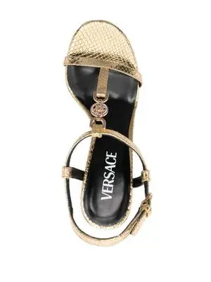 Versace Medusa '95 115mm Metallic Sandals