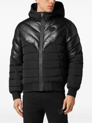 PLEIN SPORT Logo-appliqué Padded Jacket