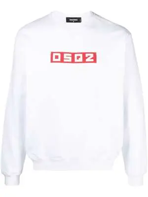 Dsquared2 Logo-appliqué Cotton Sweatshirt - White