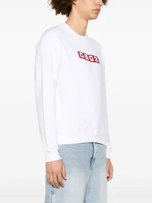 Dsquared2 Logo-appliqué Cotton Sweatshirt - White
