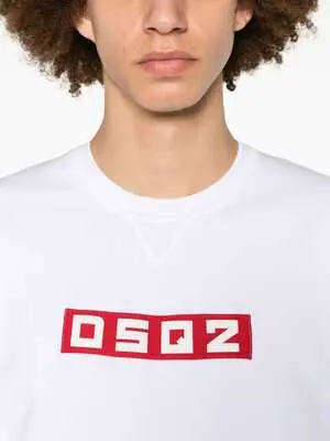 Dsquared2 Logo-appliqué Cotton Sweatshirt - White