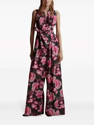 Adam Lippes Nansi Rose-print Poplin Jumpsuit