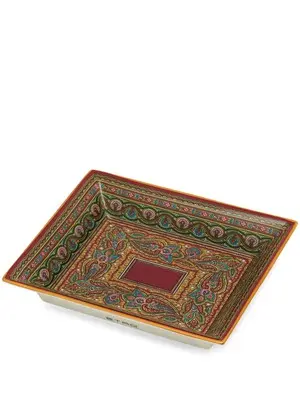 Etro Paisley-print Porcelain Tray - Brown