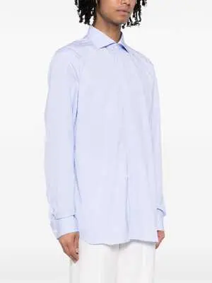 LARDINI Striped Poplin Cotton Shirt