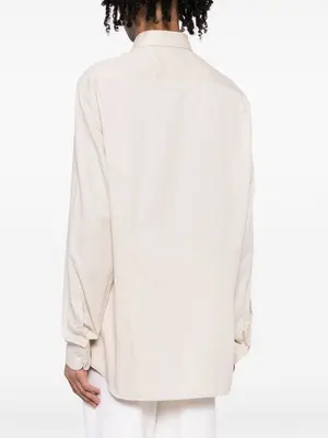 LARDINI Classic-collar Long-sleeve Shirt - White