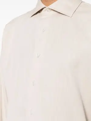 LARDINI Classic-collar Long-sleeve Shirt - White