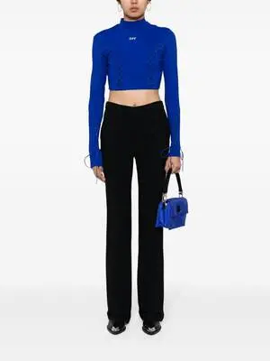 Off-White Lace-up Crop Top
