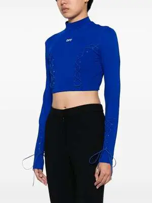 Off-White Lace-up Crop Top